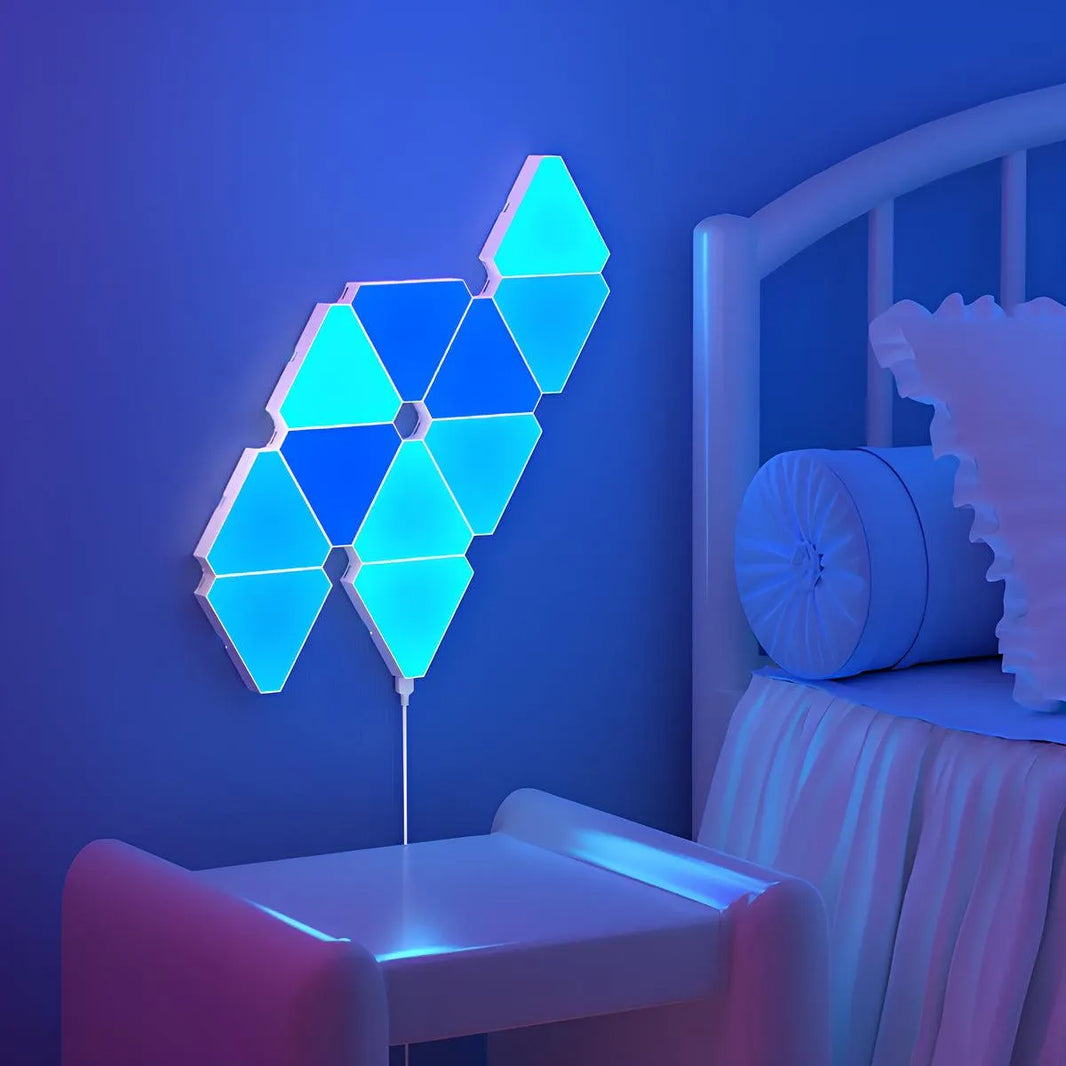 Panneau LED mural RGB triangulaire - Home Gaming