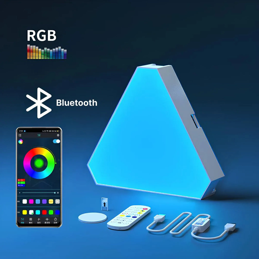 Panneau LED mural RGB triangulaire - Home Gaming